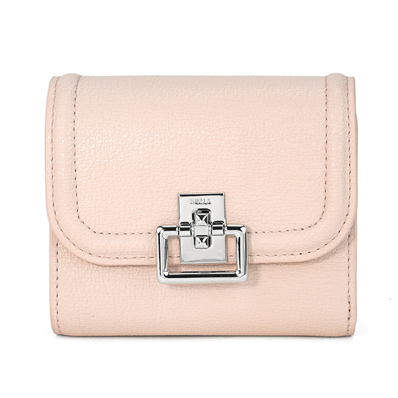 Furla | Bags | Furla Villa Leather Trifold Wallet Pink | Poshmark